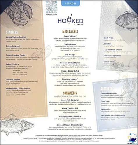 All Royal Caribbean Star Of The Seas Restaurants With Menus