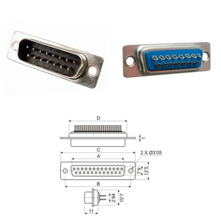 Conector DB Macho Para Soldar Conectores Informatica Cable Conector Informatica