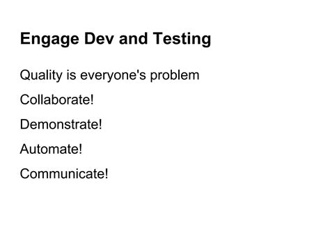 Engage Agile Collaboration On Testing Ppt