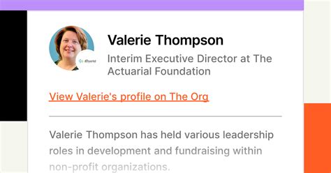 Valerie Thompson Interim Executive Director At The Actuarial Foundation The Org