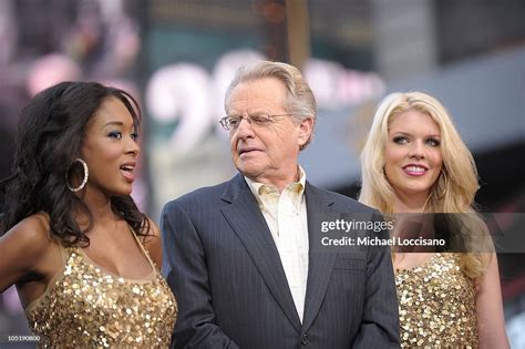 Tv Host Jerry Springer And Models Joslynne Hood And Ashley Beach