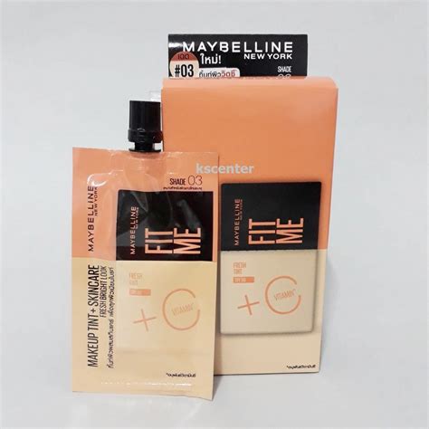 6 ซอง Maybelline Fit Me Fresh Tint เมย์เบลลีน ฟิตมี เฟรช ทิ้นท์ ทิ้นท์ผิววิตซี Spf50 Pa