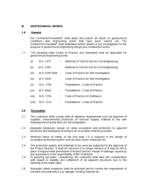 Jkr Geotechnical Specification Pdf Geotechnical Engineering Deep Foundation