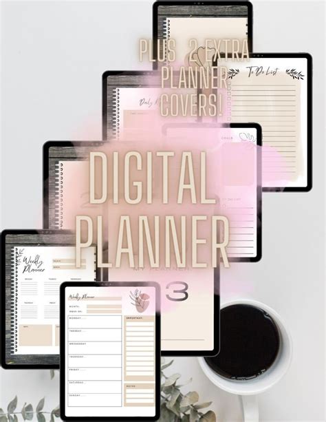 Brown Aesthetic Digital Planner For Manifestation Journaling Daily Reflections TWO PLANNERS