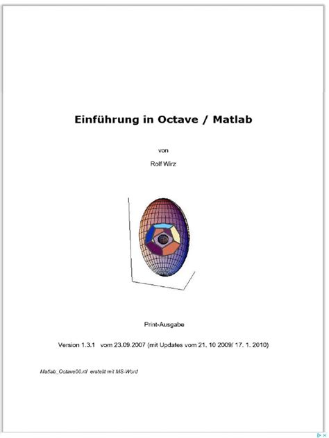 Einführung In Octave Matlab Pdf