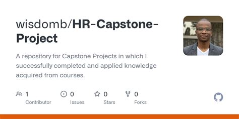Github Wisdombhr Capstone Project A Repository For Capstone Projects In Which I Successfully