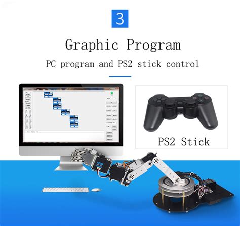 New Lobot 6dof Metal Rc Robot Arm Programmable Mp3 Music With Digital Servo Chile Shop