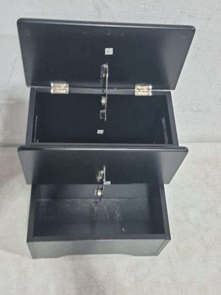 Two Tiered Step Stool With Storage Black And Gold Auctions