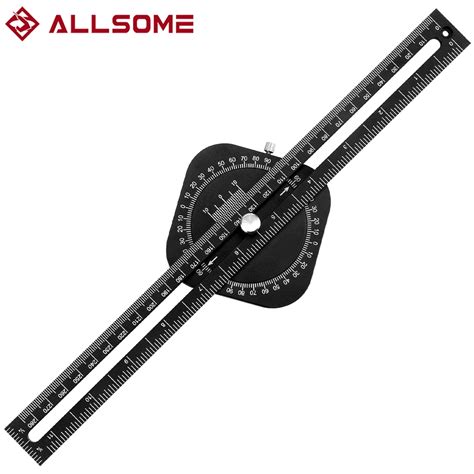 각도 각도기 2 In 1 각도 측정기 눈금자 녹 방지 각도 측정기 정밀 레이저 조각 저울 포함 목공용 Aliexpress