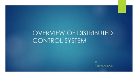 overview of distributed control system youtube