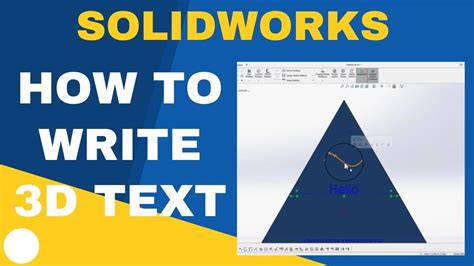 How To Write 3d Text In Solidworks Solidworks Text Tutorial Youtube