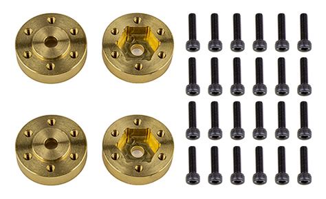 Ft Enduro Beadlock Hex Adapters Brass Associated Electrics