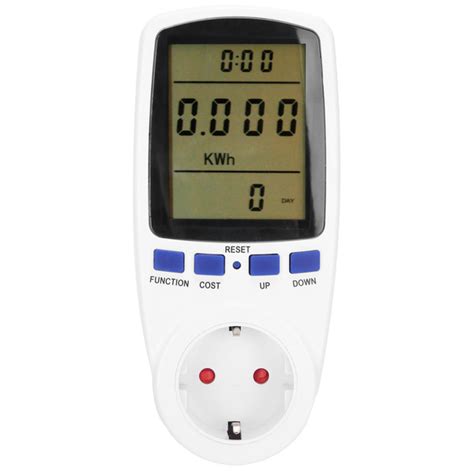 Power Metering Socket Electricity Usage Monitor Voltage Current Meter With Lcd Display Ts‑836 Eu