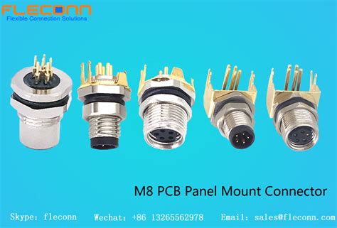 M8 Pcb Panel Mount Connector