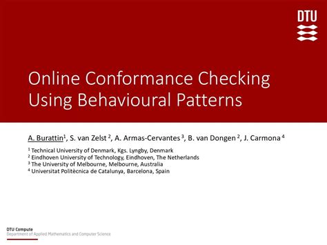 online conformance checking using behavioural patterns speaker deck