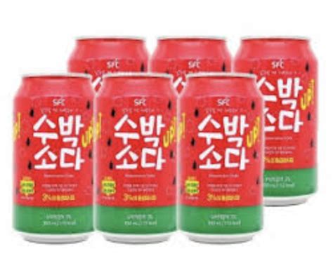 Sfc Bio 수박 소다 6can Watermelon Soda Shinshin Mart