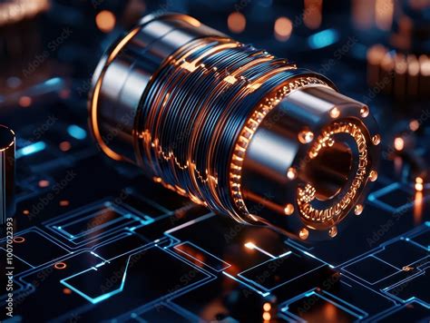 Design Of An Electric Motor With Detailed 3d Renders Of Its Components