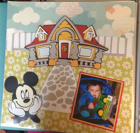 Mickey Mouse Scrapbook Layout Cricut Mickey And Friends Disney Scrapbooking Layouts Disney