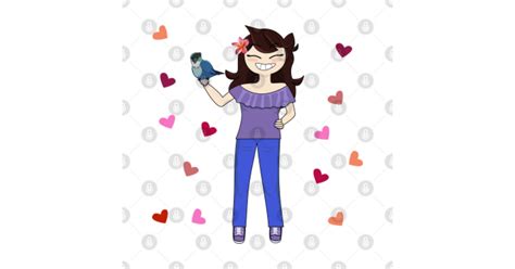 Jaiden Animations And Her Bird Cute Moment And Pink Hearts Parrot Watching You Funny Jaiden