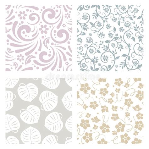 Geometric Pattern Seamless Tile Pastel Cut File Vector Seamless Set Stock Illustration