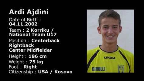 Ardi Ajdini U17 Super Football Talent Game 21 2018 19 Youtube