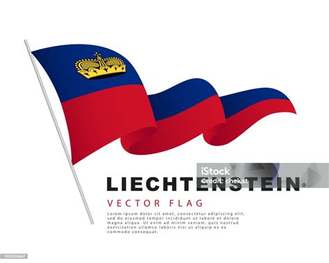 리히텐슈타인의 국기는 깃대에 매달려 바람에 펄럭입니다 벡터 일러스트 레이 션 0명에 대한 스톡 벡터 아트 및 기타 이미지 0명 공휴일 국가 지리적 지역 Istock