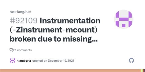 instrumentation zinstrument mcount broken due to missing llvm pass since llvm13 update