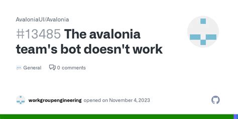 The Avalonia Teams Bot Doesnt Work · Avaloniaui Avalonia · Discussion
