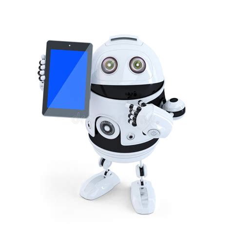 Robot With Tools And Program Source Code Isolated Contains Clipping Path Stock Illustration