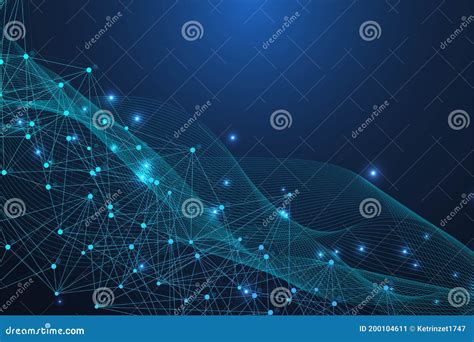 Big Data Visualization Background Modern Futuristic Virtual Abstract Background Stock Vector