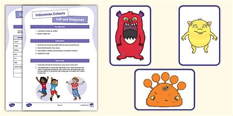 Call And Response Colours Indonesian Listening Twinkl