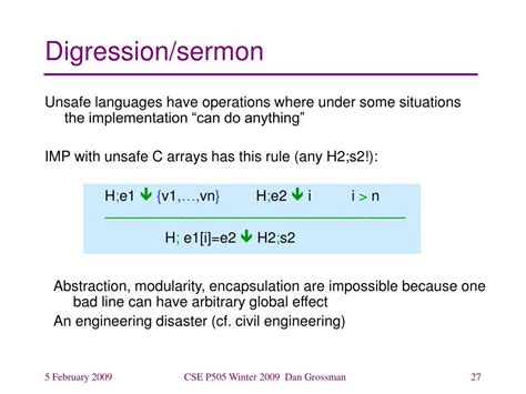 Ppt Csep505 Programming Languages Lecture 5 Continuations Types