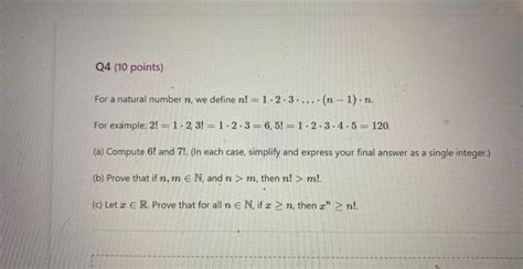 Solved For A Natural Number N We Define N N N Chegg Com