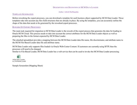 Description And Definition Of Hcm Data Loader Pdf