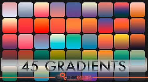 An Awesome Free Set Of 45 Gradients For Adobe Photoshop To Give Your