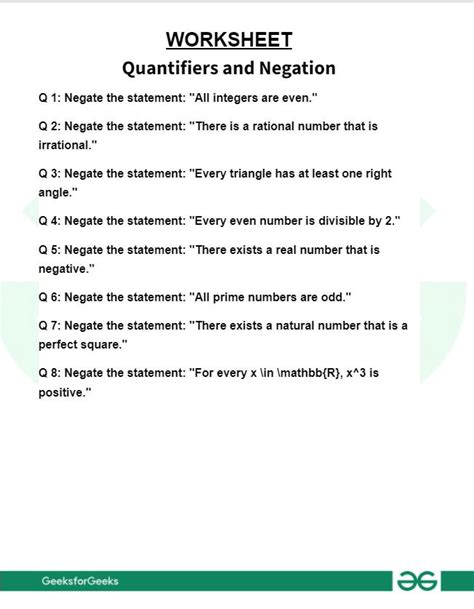 Quantifiers And Negation Geeksforgeeks
