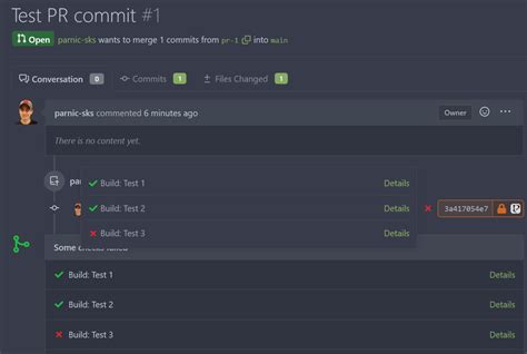Commit Status Indicator Is Not Clickable On Pull Requests Page · Issue