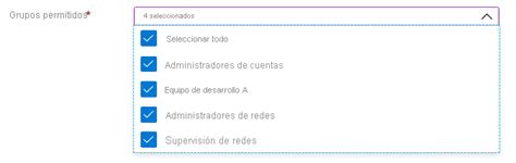 Elemento Dropdown De La Interfaz De Usuario Azure Managed