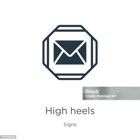 하이힐 아이콘 벡터입니다 흰색 배경에 고립 된 표지판 컬렉션에서 트렌디 한 플랫 하이힐 아이콘 벡터 일러스트는 웹 및 모바일 그래픽 디자인 로고 Eps10에 사용할 수