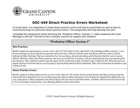 soc 449 rs t3 direct practice errors worksheet 3 soc 449 direct