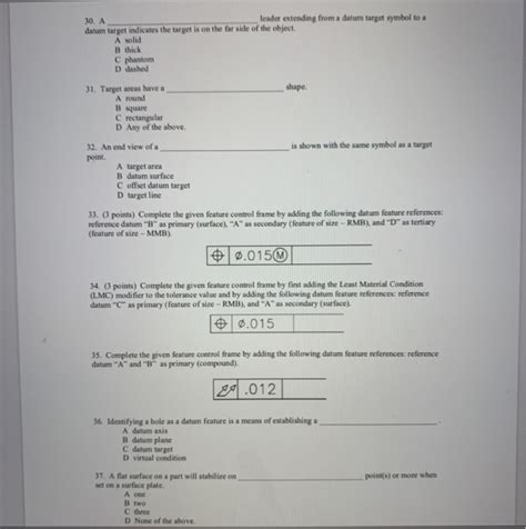 Solved 18 A Material Condition Modifier Is Applicable To