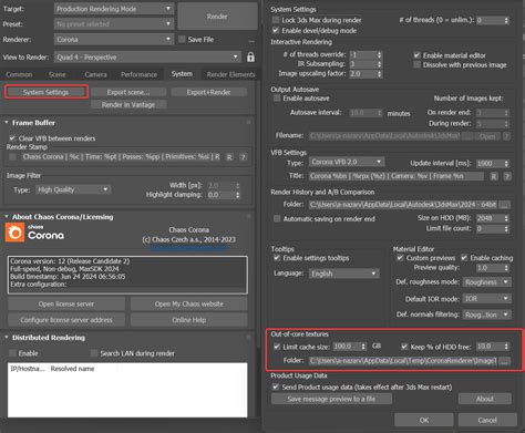 Out Of Core Rendering For Textures 3ds Max Chaos Help Center