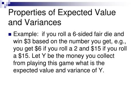 Ppt Expected Values And Variances Powerpoint Presentation Free
