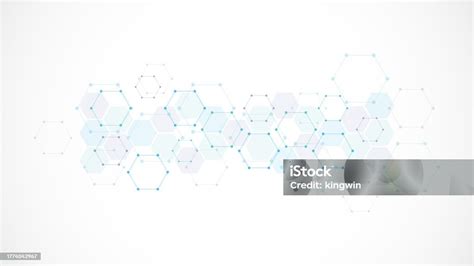 육각형 패턴의 그림입니다 단순한 육각형 요소가 있는 기하학적 추상 배경 의료 기술 또는 과학 디자인을 위한 창의적인 아이디어 배경 주제에 대한 스톡 벡터 아트 및 기타