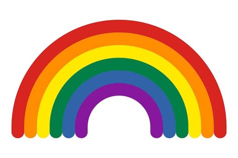레인보우 프라이드 아이콘 Lgbt 상징 플래트 터 일러스트레이션 프리미엄 벡터