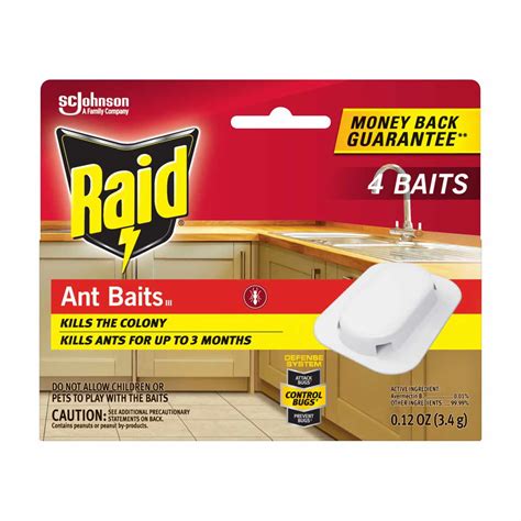 Buy Raid Ant Baits Indoor Ant Killer 4 Baits 012 Oz Total From