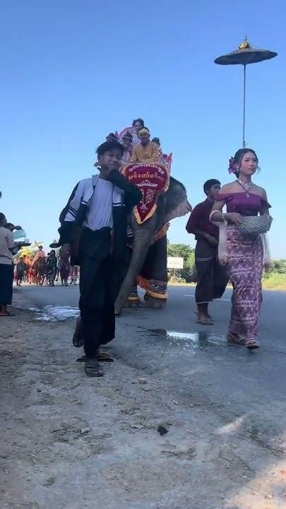 ဆင်ကြီးတွေနဲ့ တခမ်းတနား လှည့်လည်နေတဲ့ မြန်မာပြည်ရဲ့ ရှင်ပြု အလှူတော်မင