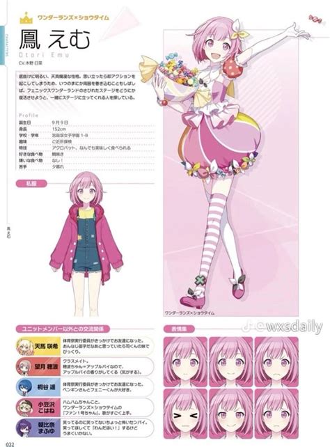 An Anime Character With Pink Hair And White Eyes Is Shown In This Page Which Includes Information