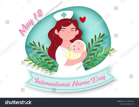 Neonatal Nurse Cartoon Character Wording Nurses Stock Vector Royalty