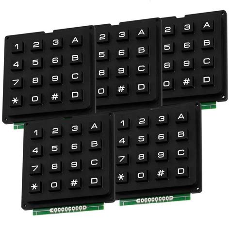 5 X Matrice 4 X 4 Clavier Compatible Avec Arduino Et Raspberry Pi Y